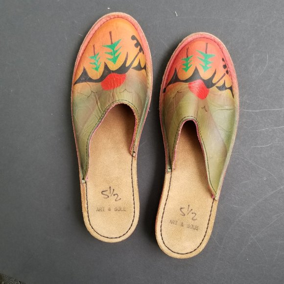 Art & Soul | Shoes | Art Soul Hand Painted Clogs Size 55 | Poshmark
